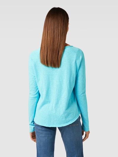 Rich & Royal Longsleeve mit Rollsaum in unifarbenem Design (tuerkis) online kaufen