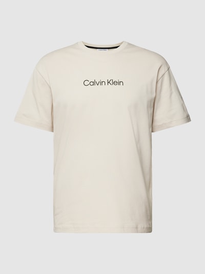 CK Calvin Klein T-Shirt mit Label-Print Modell 'HERO' (beige) online kaufen