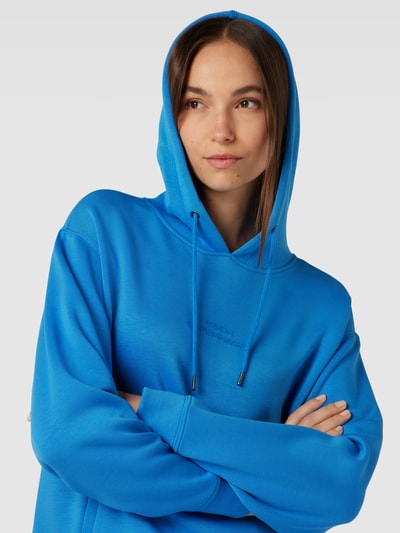 MSCH Copenhagen Hoodie mit Label-Print und Känguru-Tasche (blau) online ...