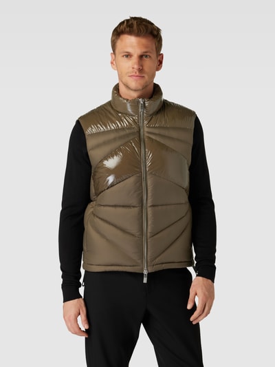 ARMANI EXCHANGE Bodywarmer met ritszakken, model 'Glossy MatMix' in leem online kopen | P&C