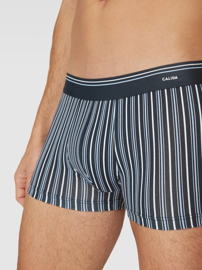 Calida Boxershort met all-over motief, model 'Cotton Code' in blauw ...