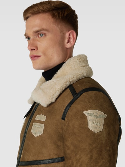 PME Legend Jacke aus Schafsfell mit Label-Patches Modell 'CEPTOR ...