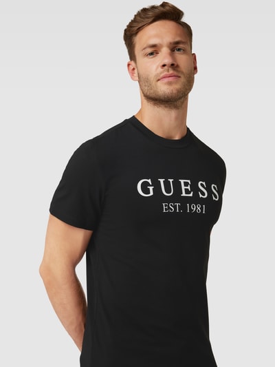 Guess T-Shirt mit Label-Print (black) online kaufen
