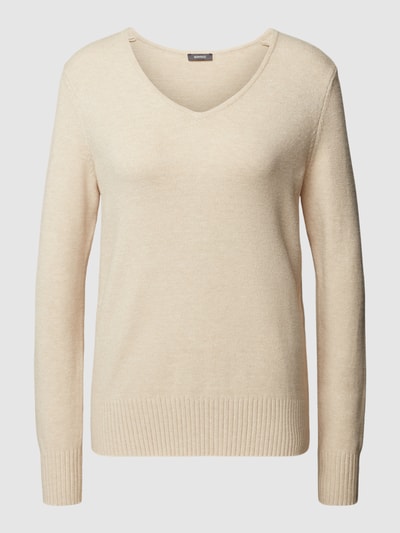Montego Strickpullover mit V-Ausschnitt (beige melange) online kaufen