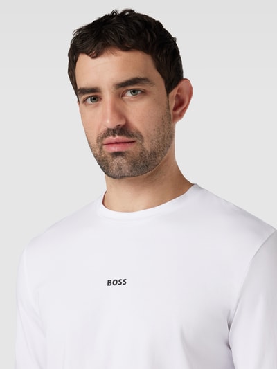 BOSS Orange Longsleeve mit Rundhalsausschnitt Modell 'Chark' (weiss ...