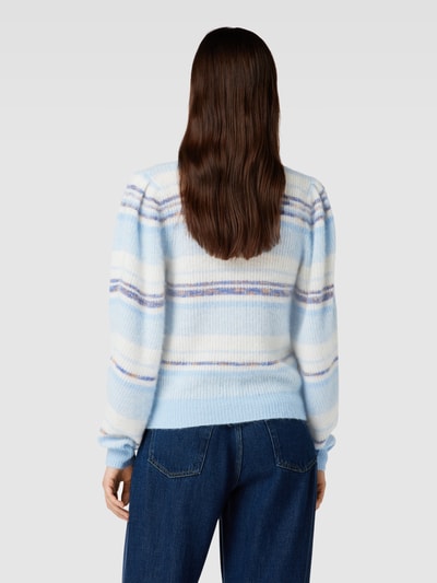 Boss Orange Strickpullover Mit Streifenmuster Modell Faoki Hellblau