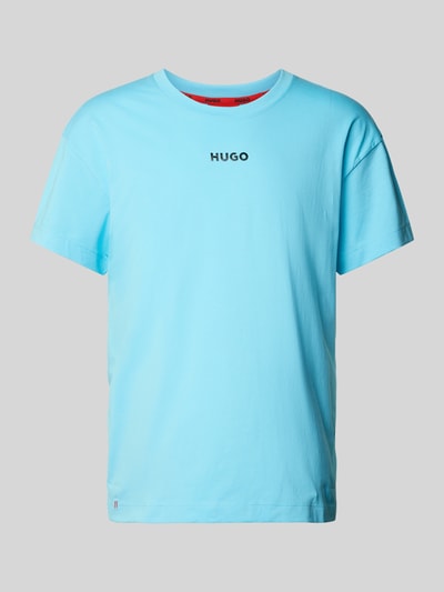 HUGO T-Shirt mit Label-Print (neon blau) online kaufen