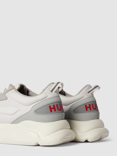 HUGO Sneakers met contrasterende labeldetails, model 'Leon' in wit ...
