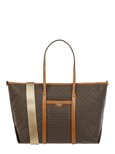 Kup online MICHAEL Michael Kors Torba shopper ze wzorem z logo model Beck ciemnobr zowy