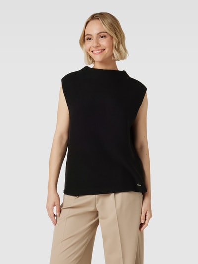 More & More Strickpullunder mit Label-Applikation (black) online kaufen