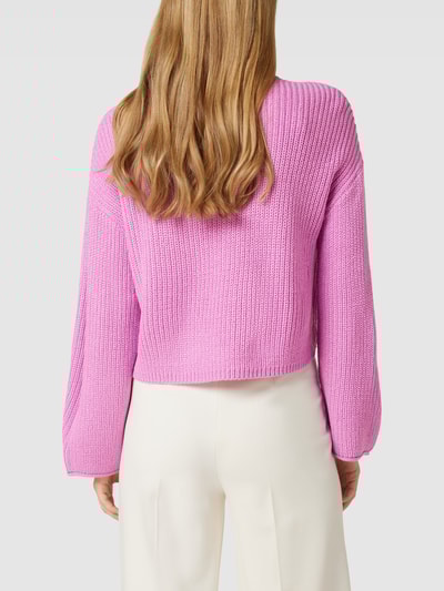 Vero Moda Strickpullover mit geripptem Rundhalsausschnitt Modell 'SAYLA' (rosa) online kaufen