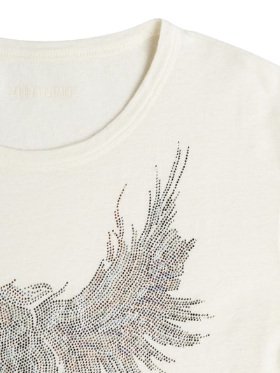 Zadig & Voltaire T-Shirt mit Strasssteinen Modell 'Marta' (ecru) online ...