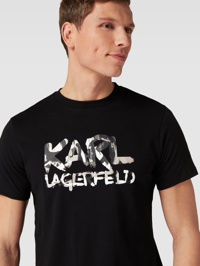 Karl Lagerfeld T-Shirt mit Label-Print (black) online kaufen