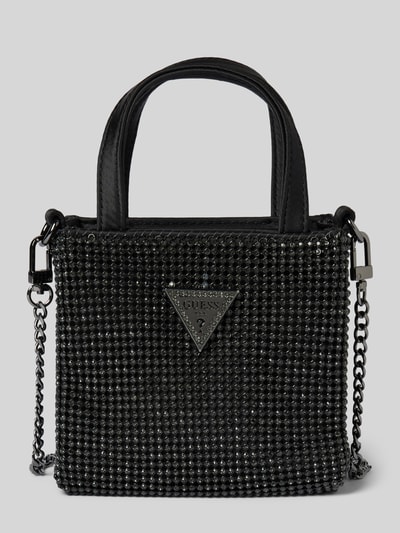 Guess Handtas met all-over strass-steentjes, model 'LUA' in zwart ...