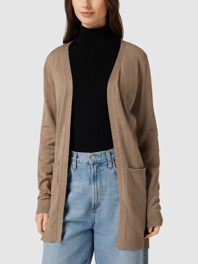 Object Cardigan met open design, model 'Thess' in taupe online kopen | P&C