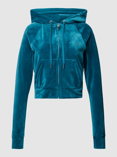 Juicy Couture Sweatjacke mit Ziersteinbesatz Modell 'MADISON' (petrol) online kaufen