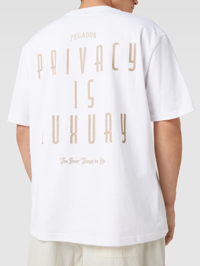 Pegador Oversized T-Shirt mit Label-Print Modell 'Leander' (weiss ...