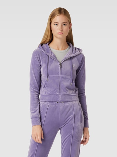 Juicy Couture Sweatjacke mit Ziersteinbesatz Modell 'MADISON' (flieder) online kaufen