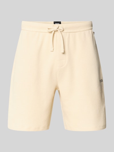 BOSS Regular Fit Sweatshorts aus Baumwoll-Mix (offwhite) online kaufen