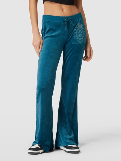 Juicy Couture Sweatpants mit Strasssteinbesatz Modell 'HERITAGE CREST' (petrol) online kaufen