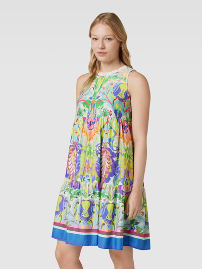 Emily Van den Bergh Knielange jurk van katoen met all-over motief in ...