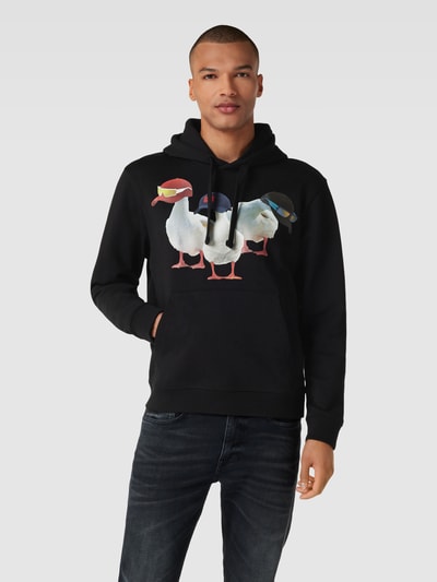 HUGO Hoodie mit Motiv-Print Modell 'Ducks' (black) online kaufen