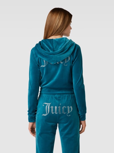 Juicy Couture Sweatjacke mit Ziersteinbesatz Modell 'MADISON' (petrol) online kaufen