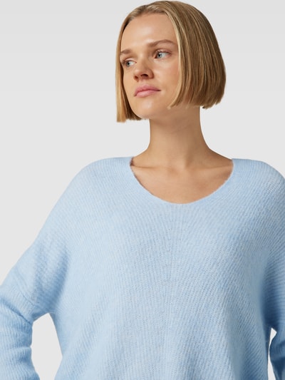 MOS MOSH Oversized Strickpullover aus Alpaka-Mix Modell 'THORA' (hellblau) online kaufen