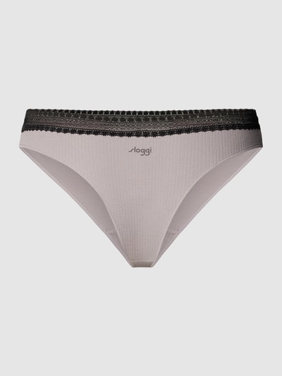 Sloggi String mit Spitzenbesatz im 2er-Pack (hellgrau) online kaufen