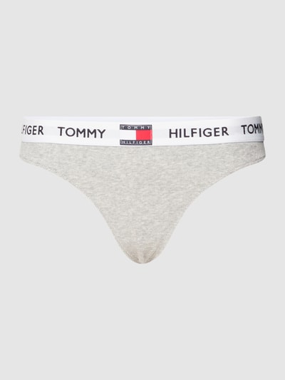 TOMMY HILFIGER String mit Feinripp Modell 'TOMMY' (hellgrau melange ...