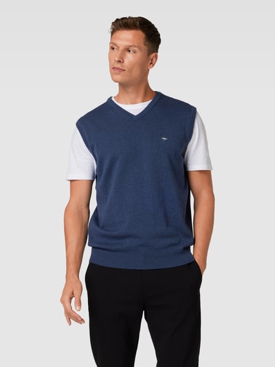 Fynch-Hatton Pullunder mit Label-Stitching (marine melange) online kaufen