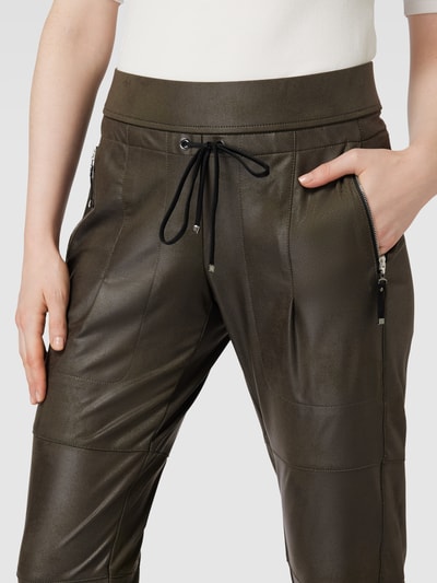 Raffaello Rossi Jogpants in Leder-Optik Modell 'CANDY' (oliv) online kaufen