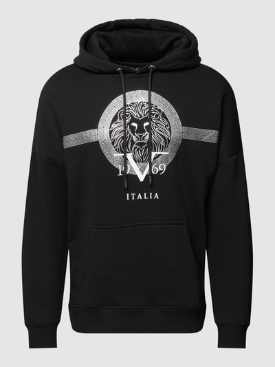 19V69 Italia Hoodie mit Label-Print (black) online kaufen