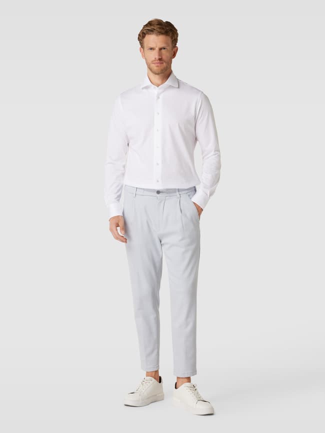 Profuomo Zakelijk overhemd met knoopsluiting, model 'CUTAWAY' in wit ...