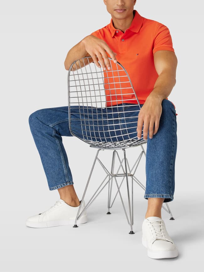 Tommy Hilfiger Poloshirt mit Label-Stitching (orange) online kaufen