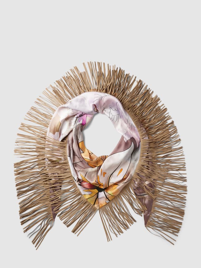 Herzensangelegenheit Seidentuch mit Fransen (taupe) online kaufen