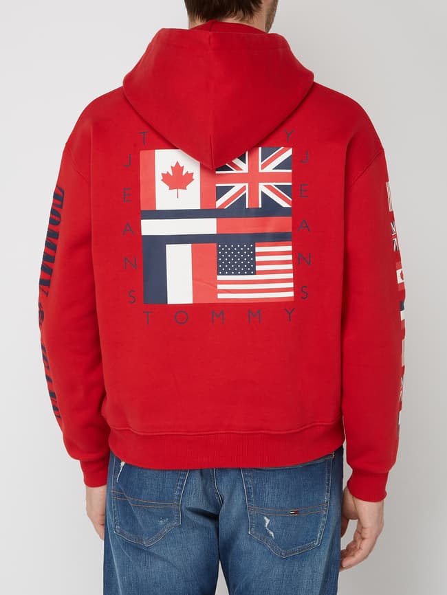 Tommy Jeans Sweatshirt mit Logo Print rot online kaufen