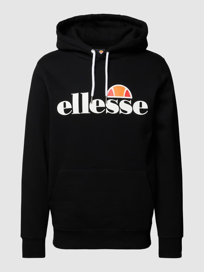 Ellesse Hoodie met labelprint, model 'GOTTERO' in zwart online kopen | P&C