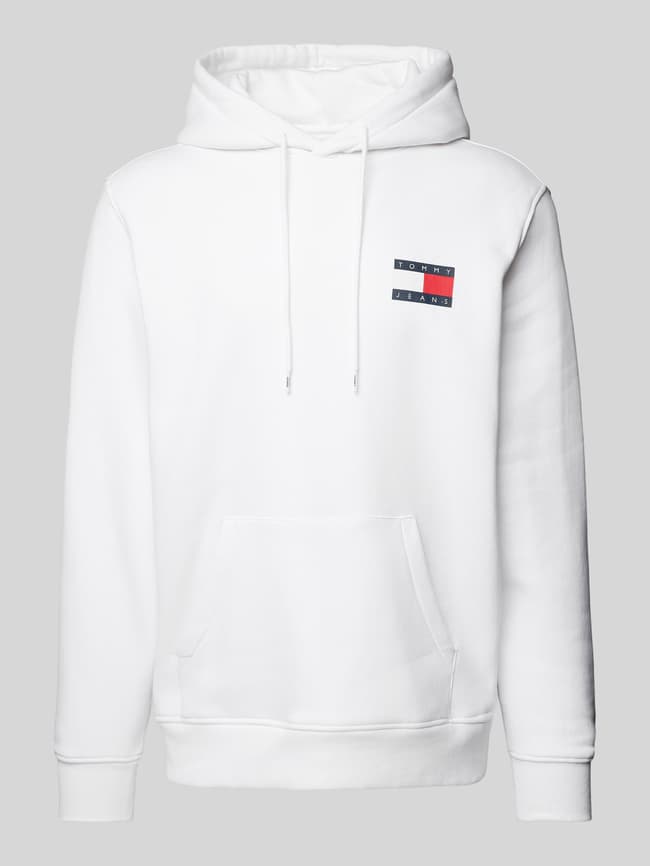 Tommy Jeans Hoodie mit Label Print weiss online kaufen