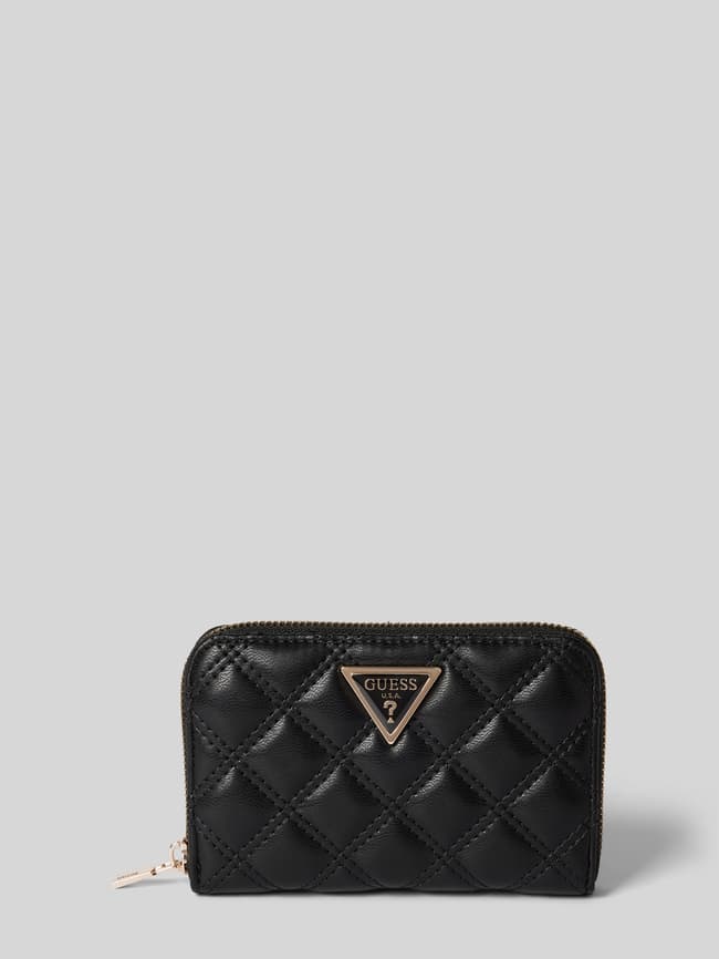 Guess Portemonnaie mit Label-Applikation Modell 'GIULLY' (black) online ...