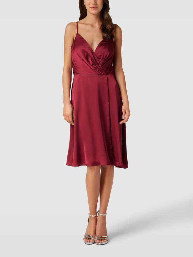 Luxuar Cocktailkleid mit Herz-Ausschnitt (dunkelrot) online kaufen