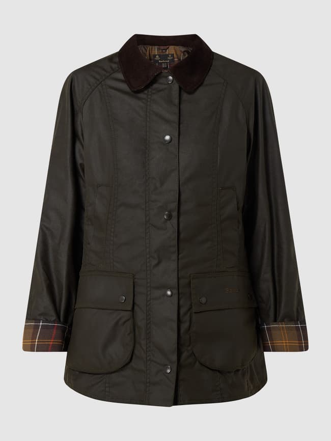 Barbour Jacke aus gewachster Baumwolle Modell Beadnell Wax oliv online kaufen