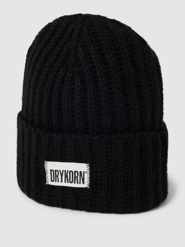 Drykorn Mütze mit Label-Detail Modell 'EANI' (black) online kaufen