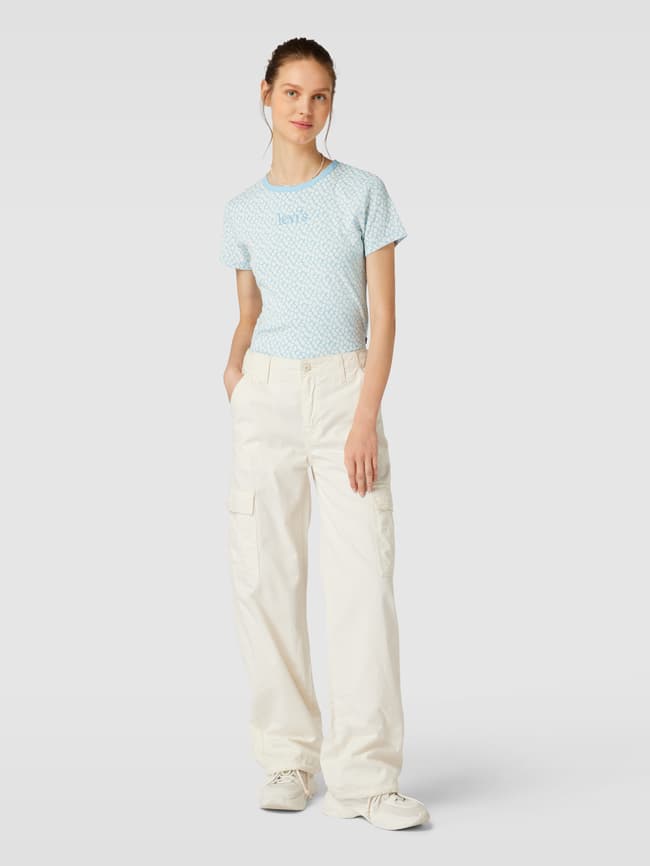 Levi's® T-shirt met bloemenmotief, model 'RICKIE' in lichtblauw online ...