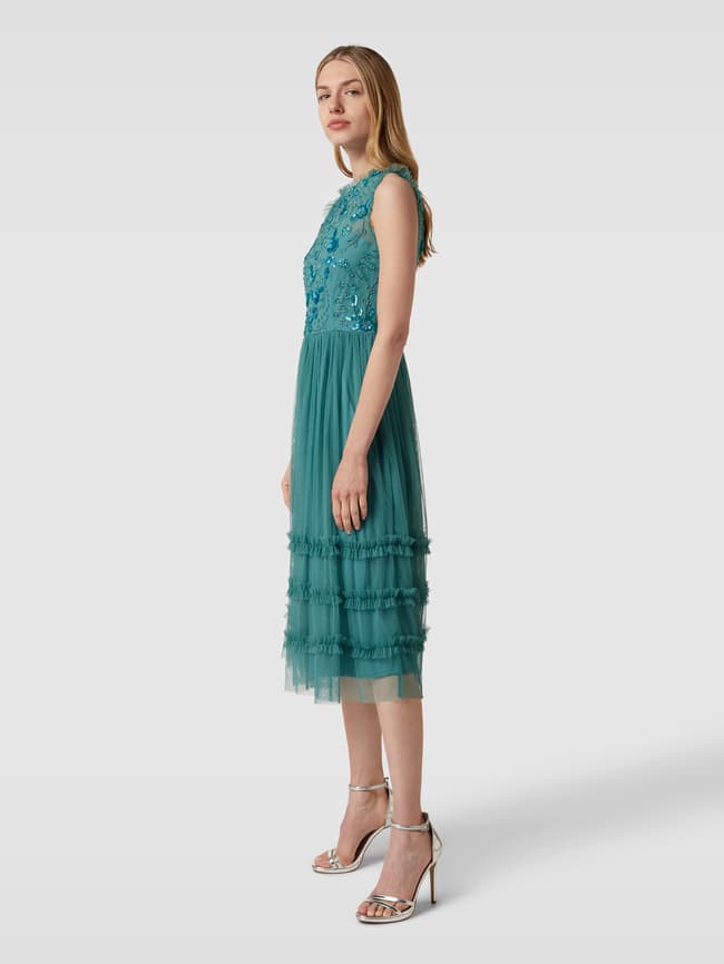 LACE & BEADS Cocktailkleid mit Paillettenbesatz (petrol) online kaufen