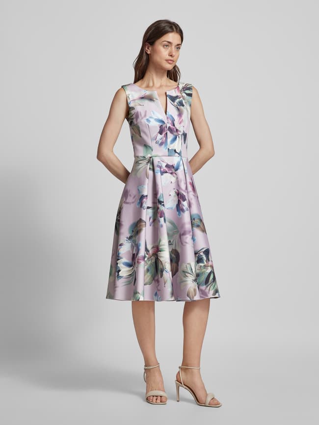 Swing Cocktailkleid mit gelegten Falten (pink) online kaufen
