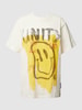 HUGO Oversized T-shirt met motiefprint in offwhite online kopen | P&C