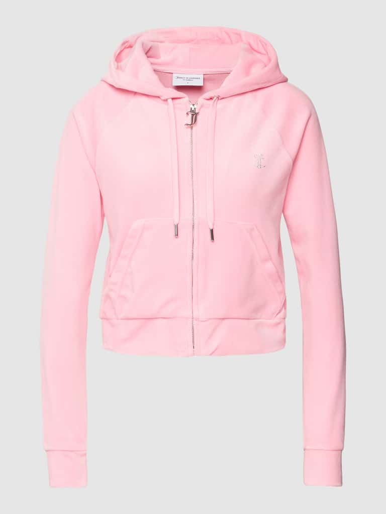 Juicy Couture Sweatjacke mit Label-Applikationen Modell 'MADISON' (rosa) online kaufen