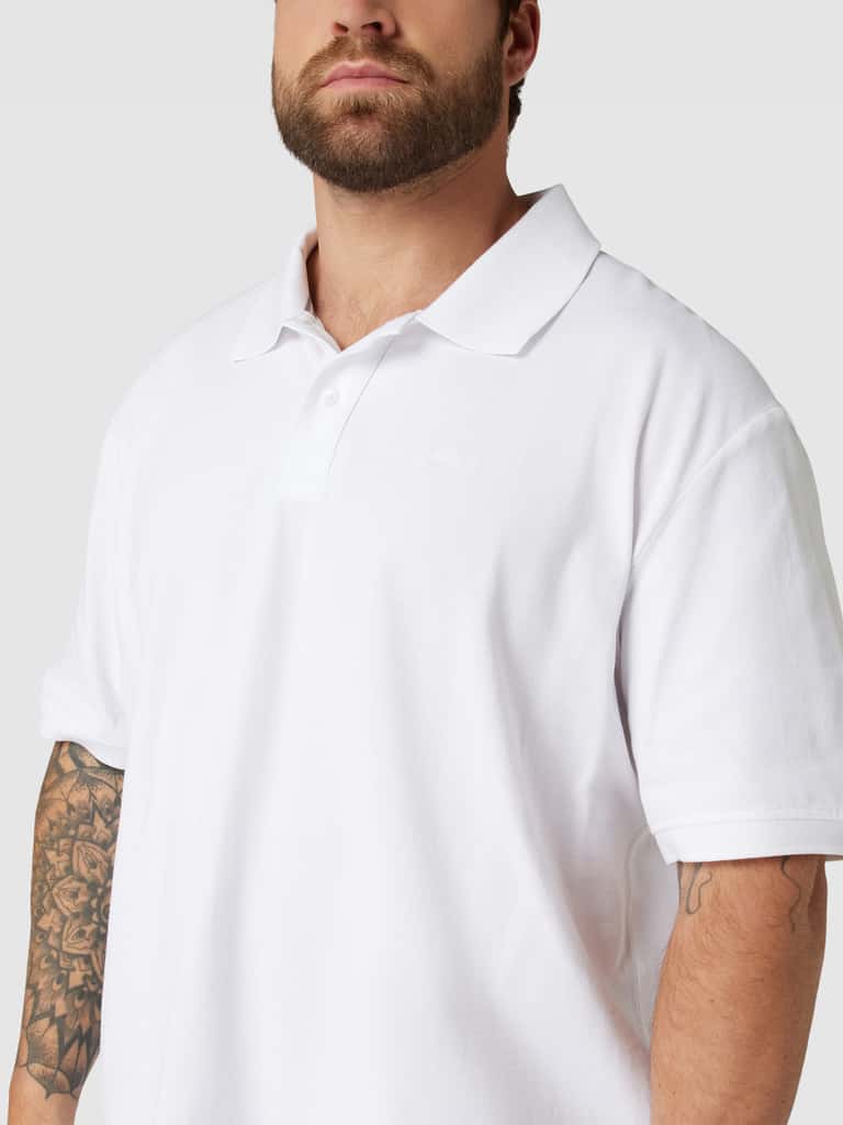 S.Oliver Plus PLUS SIZE Poloshirt mit Label-Stitching (weiß) online kaufen