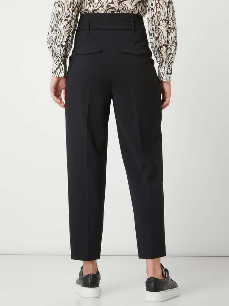 Luisa Cerano Paperbag Hose Mit Taillenband Schwarz Online Kaufen